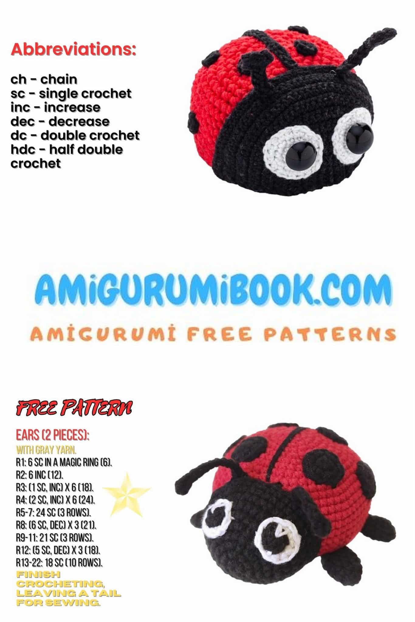 Ladybug Amigurumi Free Pattern: Crochet Tutorial - Free Amigurumi ...