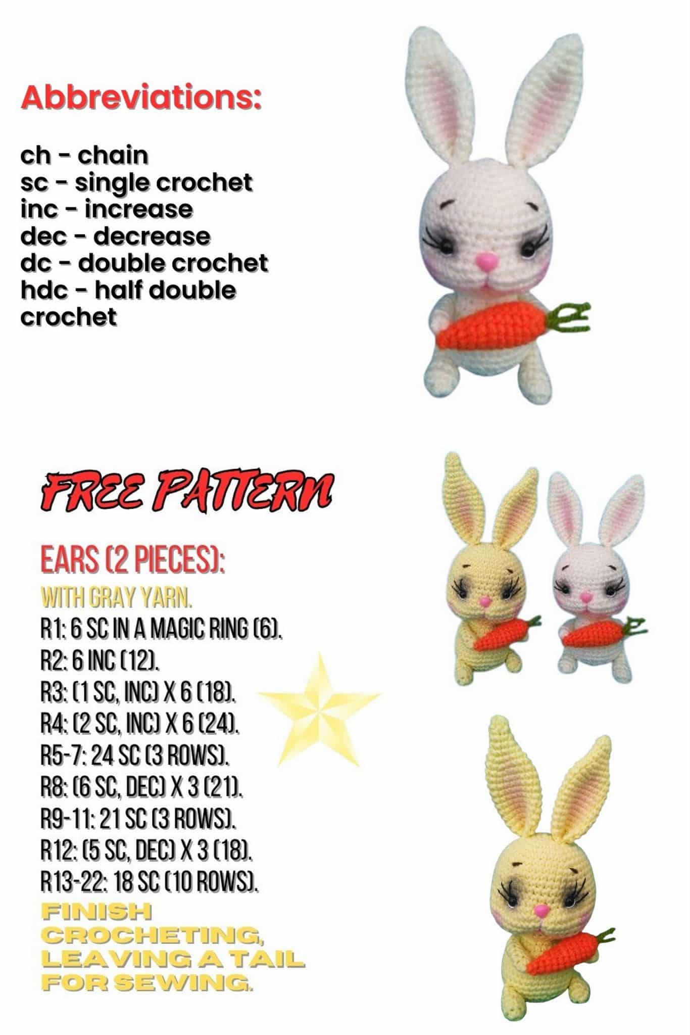 Spread Joy with Our Bunny With Carrot Amigurumi Free Pattern! - Free ...
