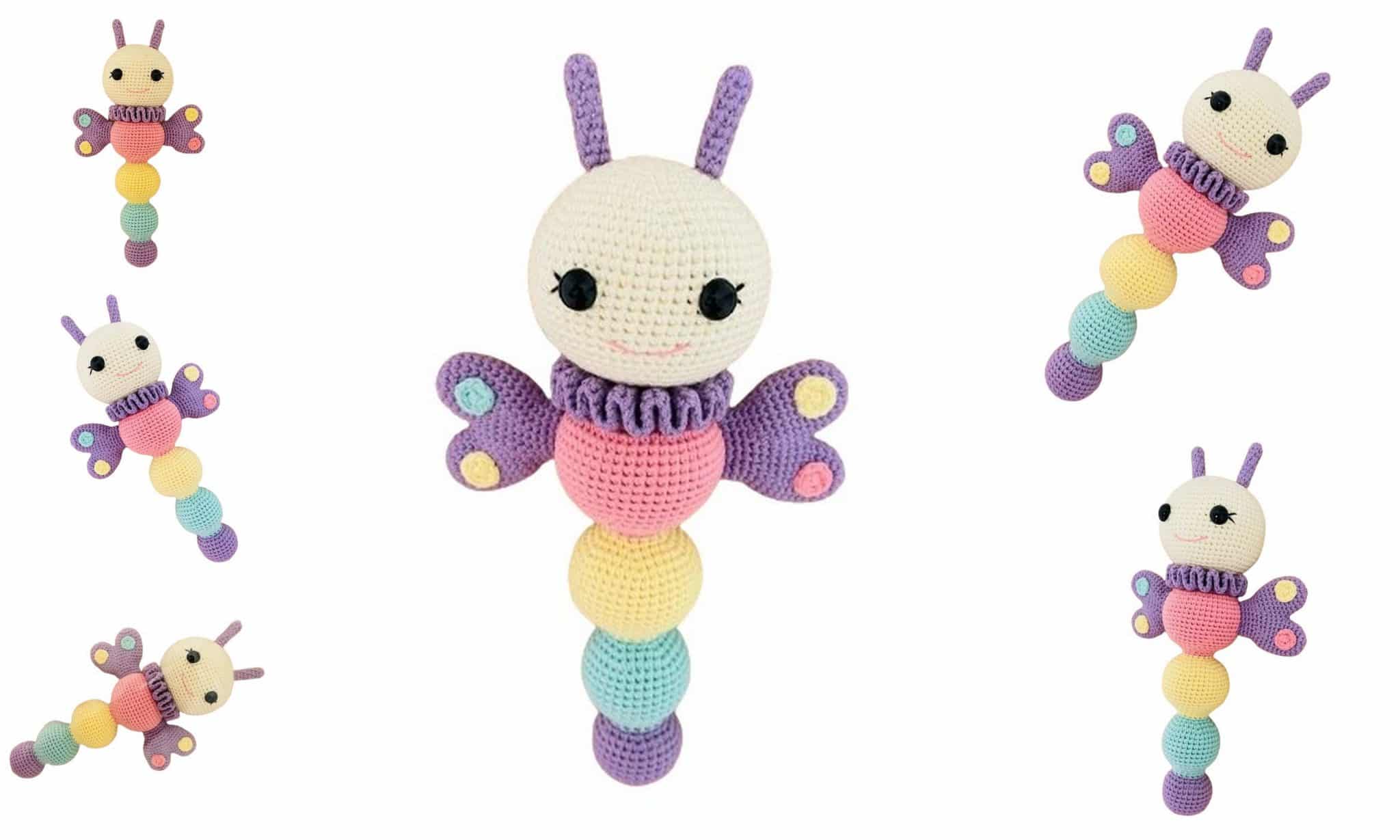 Free Butterfly Rattle Amigurumi Pattern: Step-by-Step Guide - Free ...