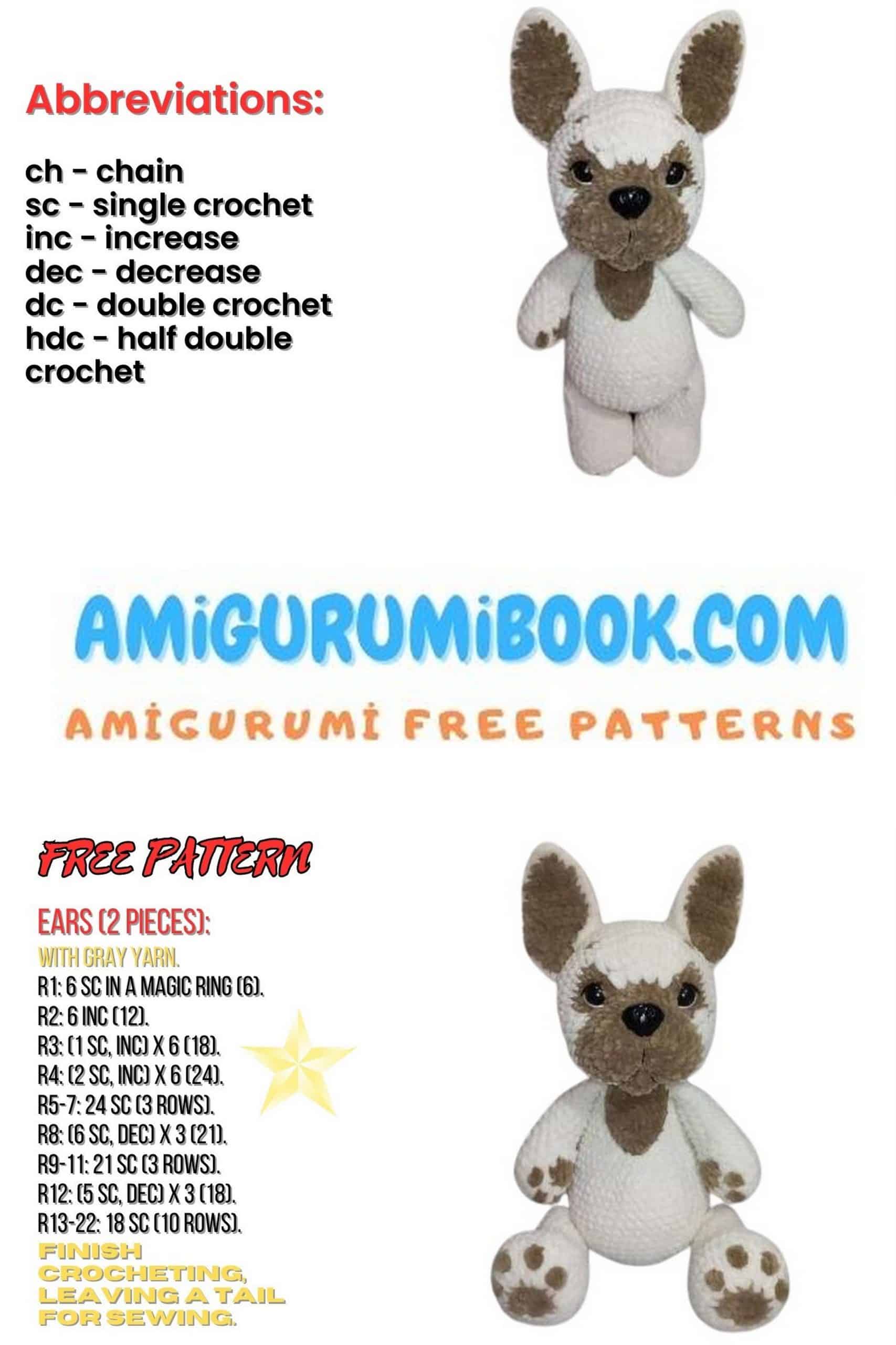 Amigurumi Bulldog Arni Free Pattern - Crochet Tutorial - Free Amigurumi ...