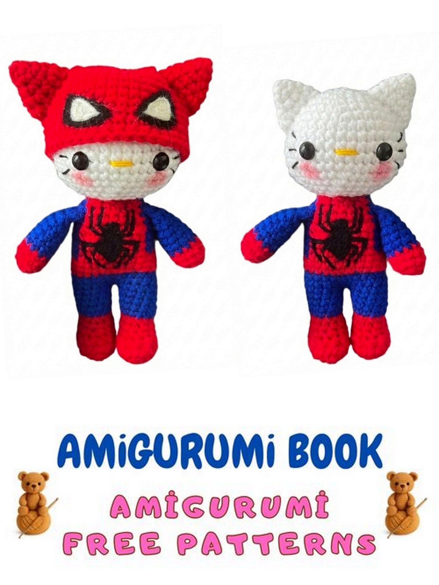 Spider Cat Amigurumi Pattern – Cute Crochet Superhero Cat Toy - Free ...