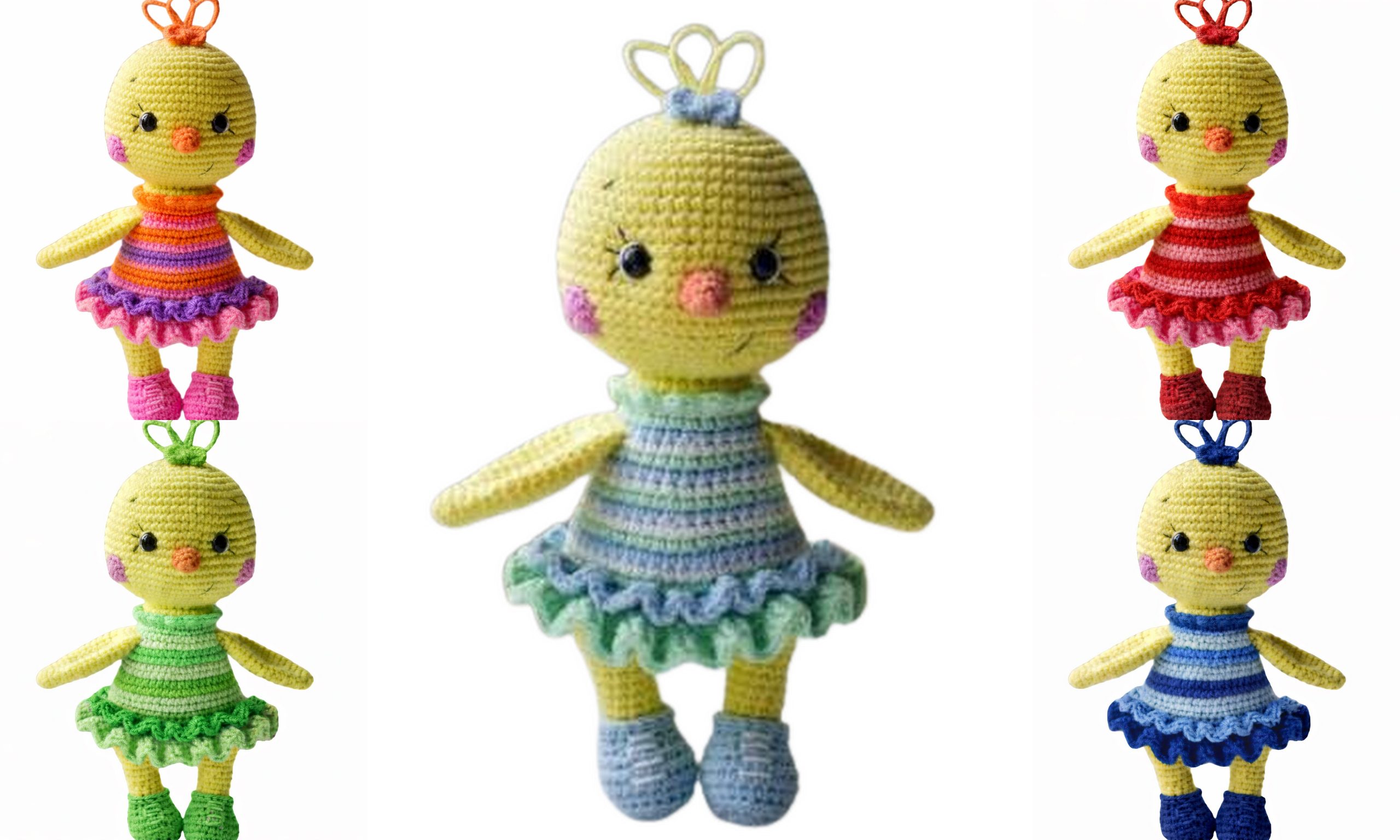Little Chick Amigurumi Free Pattern – Cute Crochet Doll with Dress ...